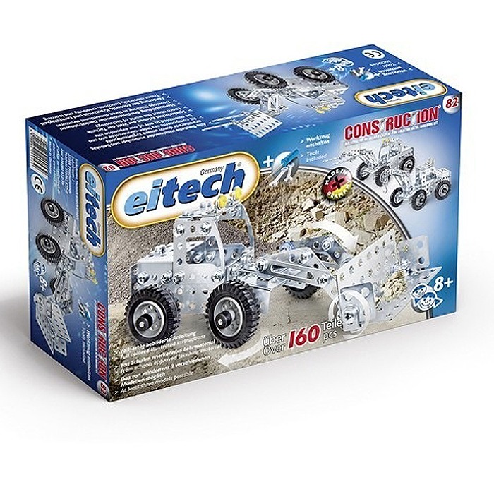 Конструктор металлический 3 в 1 Колёсный погрузчик, 160 деталей Eitech ...